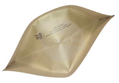Standbodenbeutel / Doypack Green Line Kraftpapier-braun mit Ventil ...